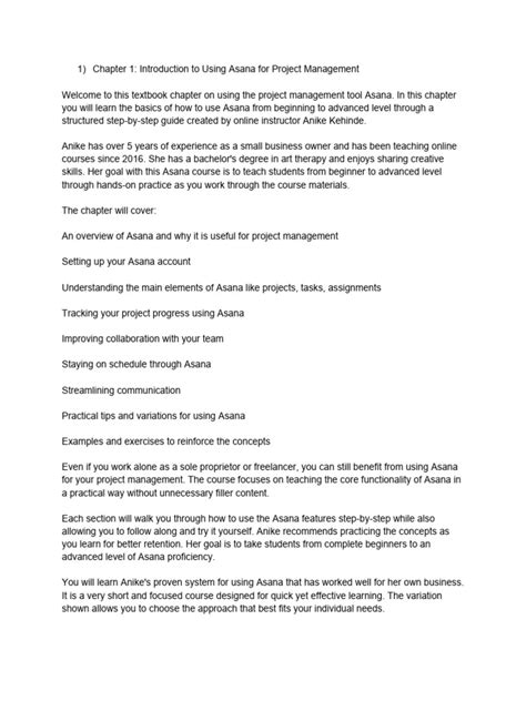 Asana Project Management Beginners Guide To Using Asana 23 Pdf