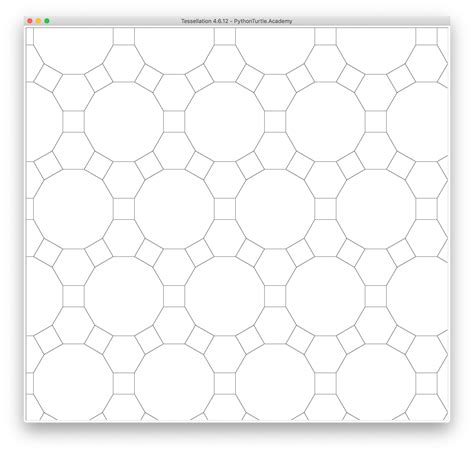 Semi Regular Tessellation 4612 With Python Turtle Python And Turtle