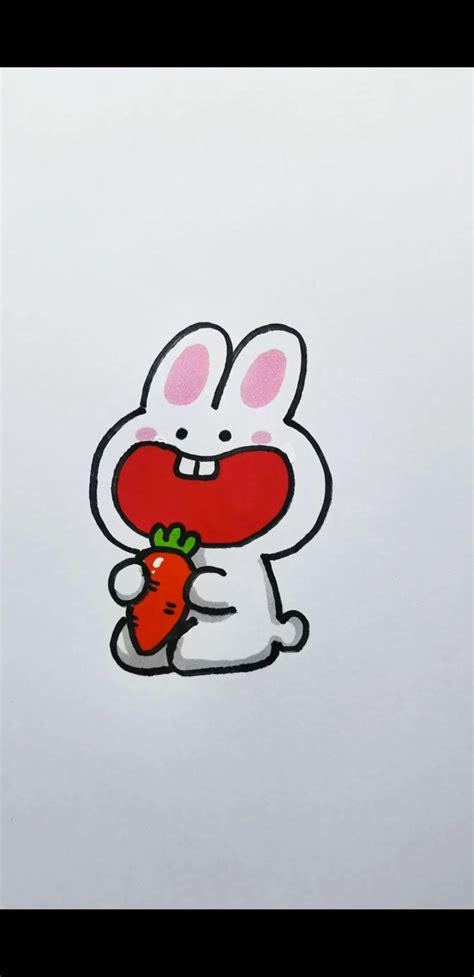 卡通兔子头像简笔画大全怎么画简单笔画（流行14张） 简笔画图片大全