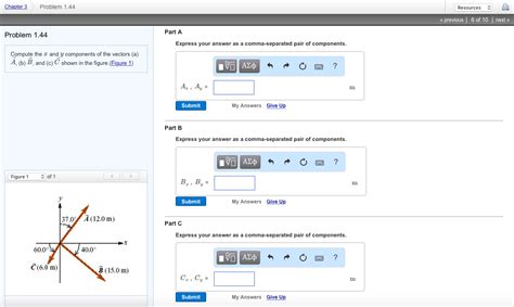 Solved Compute The X And Y Components Of The Vectors A B Chegg Com
