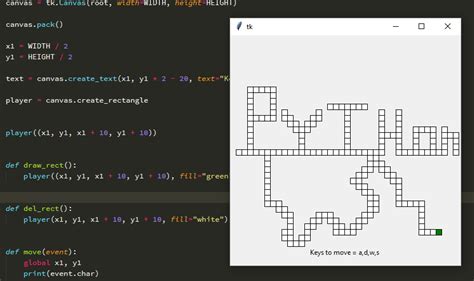 Tkinter Moving An Object On The Screen Like In A Game Python Programming
