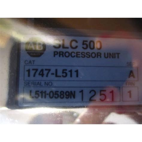 Allen Bradley 1747 L511 Module 1747l511 Ser A Frn 1 New No Box Mara