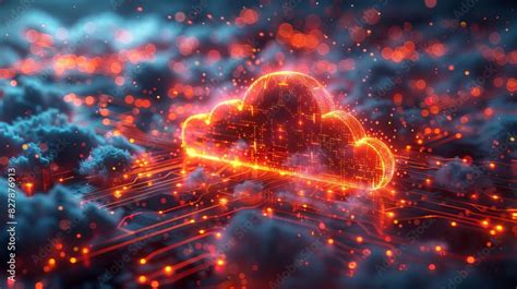 Cloud Architecture Platform And Internet Infrastructure Concept Abstract Technology Background