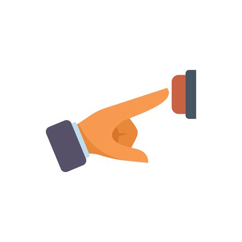 Push Button Icon Flat Vector Business Person 17328183 Vector Art At