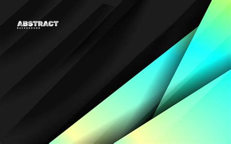 Premium Vector Abstract Overlap Papercut Green And Dark Black Background