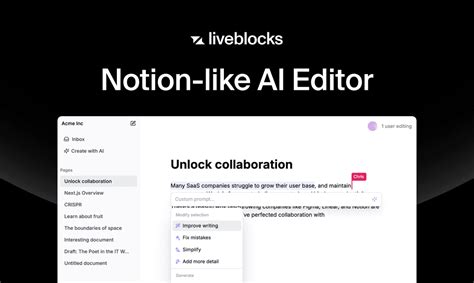 Liveblocks Notion Like Ai Editor