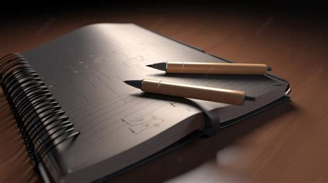 연필과 종이가 있는 노트북의 3d 모델 연필로 3d 노트북 고화질 사진 사진 배경 일러스트 및 사진 무료 다운로드 Pngtree