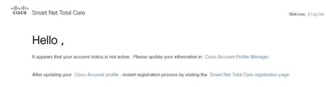 Solved Cannot Update Cisco Account Profile Gain Access To Sntc Portal Cisco Community