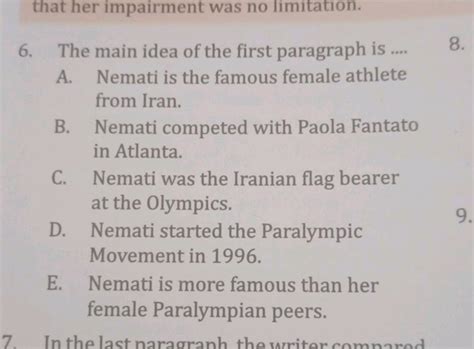 That Her Impairment Was No Limitation 6 The StudyX