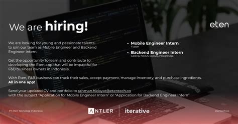 Hiring Intern Mobileengineer Backendengineer Abdurahman Hidayat