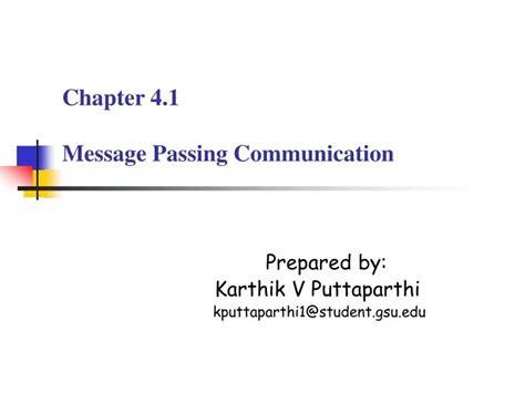 Ppt Chapter 41 Message Passing Communication Powerpoint Presentation Id711474