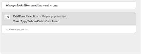 Php Class Appcarboncarbon Not Found Laravel 5 Stack Overflow