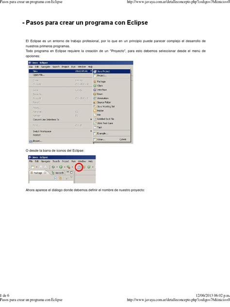 pasos para crear un programa con eclipse eclipse software java