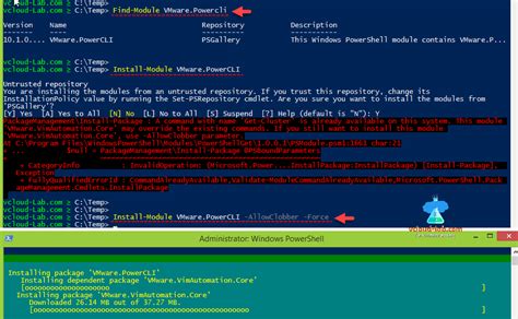 Installing VMware Powercli Latest Version And Error Invalid Server