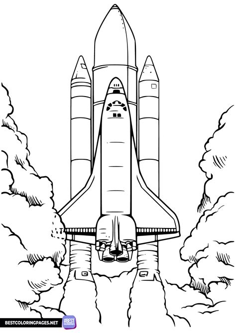 Space Ship Coloring Page Free Printable Coloring Pages