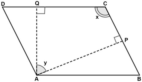 In Parallelogram Abcd Ap And Aq Are Perpendiculars From Knowledgeboat