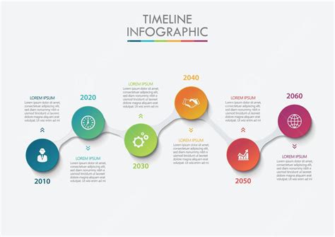 A Template For Abstract Background With Timeline Infographic Icons Designed For Business Data