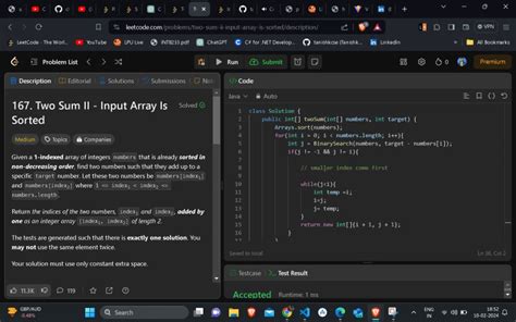Tanishk Yadav On Linkedin 🔥 Day 10 Of Tackling Leetcodes Top 150