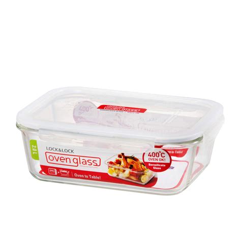 Lock And Lock Glass Rectangular Container 2l Kitchen Warehouse™