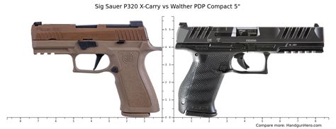 Sig Sauer P320 X Carry Vs Walther PDP Compact 5 Size Comparison Handgun Hero