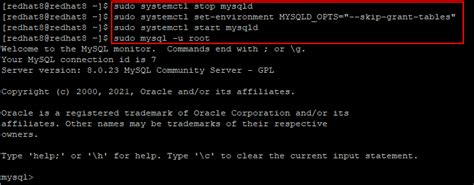 How To Reset Mysql Root Password On Red Hat Enterprise Linux 8 Linuxways