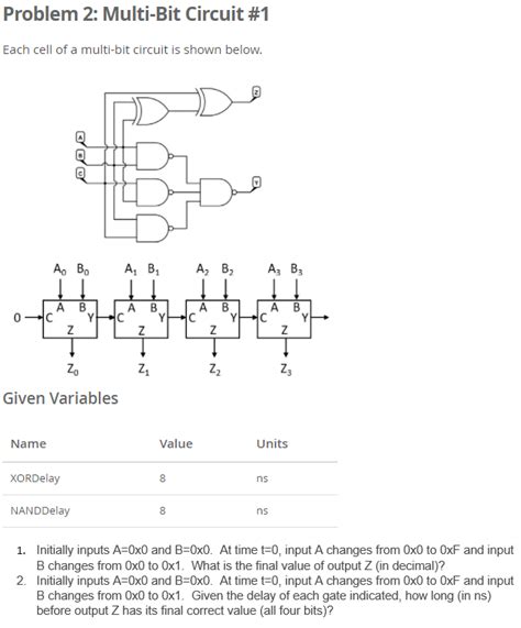 Solved Problem Multi Bit Circuit Each Cell Of A Chegg Com