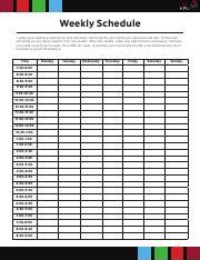 Optimize Your Weekly Schedule For Academic Success Course Hero