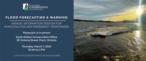 Flood Forecasting And Warning Information Day South Nation Conservation Authority