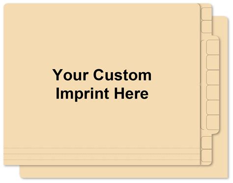 Custom Printed Color Coded Filing System Extended Tab Folders
