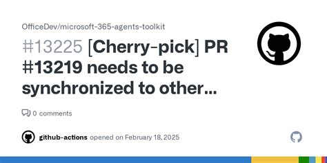 Cherry Pick Pr 13219 Needs To Be Synchronized To Other Branches