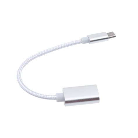 Braided Type C Male To USB Female Extender Adapter Cable Converter OTG Data Transfer Battery