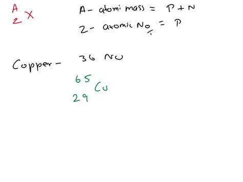 Solved Give The Complete Symbol Zx Including Atomic Number And Mass Number Of Copper Atom