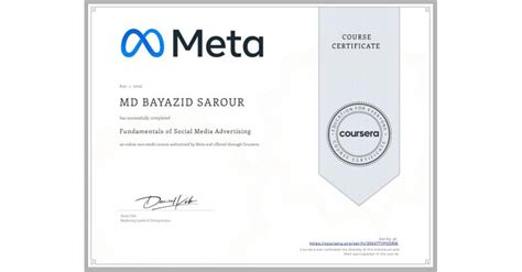 bayazid sarour on linkedin completion certificate for fundamentals of social media advertising