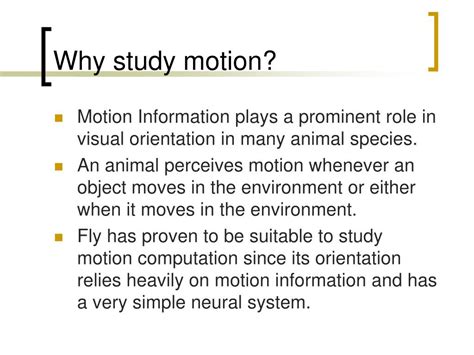 Ppt Motion Computation And Visual Orientation In Flies Powerpoint