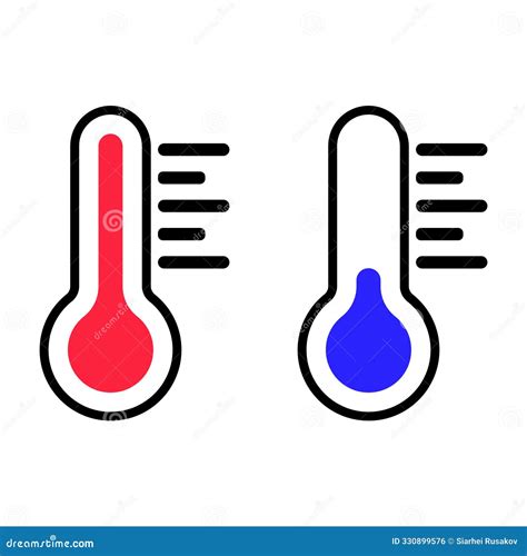Thermometer Icon Is A Cold And Heat Temperature Scale Symbol Stock Illustration Illustration