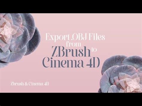 How Export Subtools From ZBrush To Cinema 4D YouTube