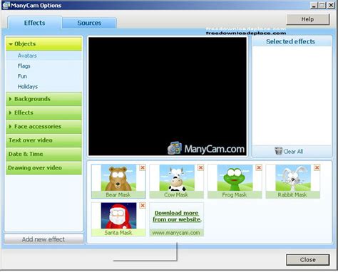 manycam virtual webcam 2 4 63 add graphics and effects to your web cam