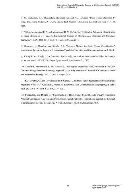 A Hybrid Approach For Classification Of Mri Brain Tumors Using Genetic Algorithm K Nearest