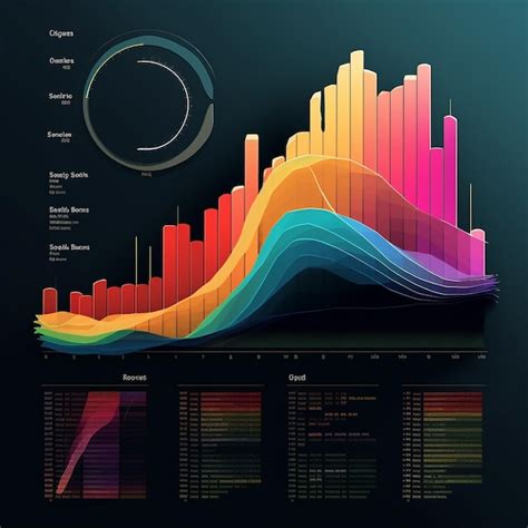 Premium Photo Visual Symphony Vibrant Data Visualization And Abstract Illustrations For