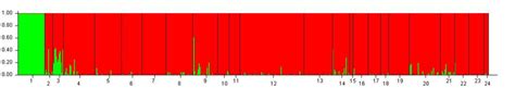 Admixture Plot Produced By The Program Structure For K 2 Which Was