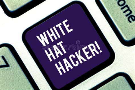 Handwriting Text Writing White Hat Hacker Concept Meaning Computer Security Expert Specialist