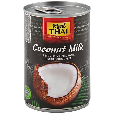 COCONUT MILK, Real Thai (КОКОСОВОЕ МОЛОКО переработанная мякоть ...