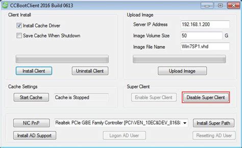 how to use super client function from client ccboot v3 0 diskless boot system