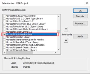 VBA Objetos de Dicionário Automate Excel