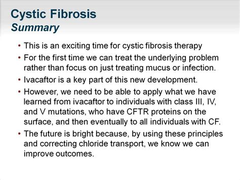 Ppt Connecting The Dots Cftr Mutational Defects And Implications For