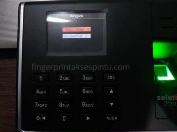 Setting Fingerprint Solution Cara Menambahkan User Baru