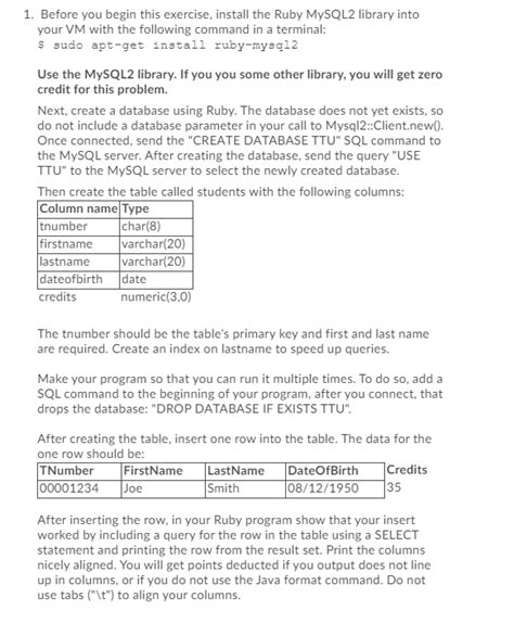 1 Before You Begin This Exercise Install The Ruby