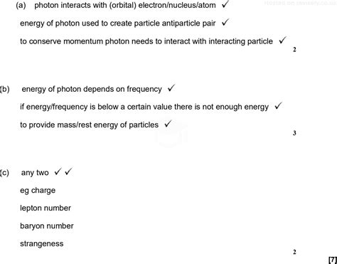 A Level Aqa Physics Questions Particles Antiparticles And Photons