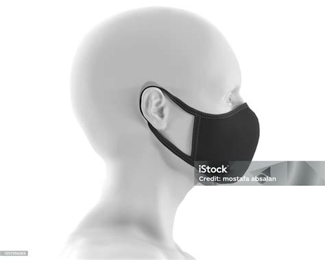 검은 얼굴 마스크 모형 흰색 마네킹 3d 렌더링 을 통해 어두운 먼지 마스크 흰색 배경에 격리 3차원 형태에 대한 스톡 사진 및 기타 이미지 Istock
