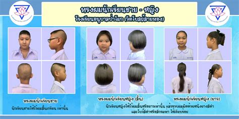 ทรงผมนักเรียนชาย โรงเรียนอนุบาลป่าโมก วัดโบสถ์สายทอง